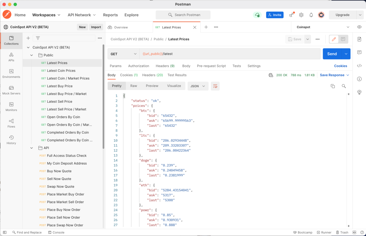 postman-coinspot-api-v2 | Nathan's Blog